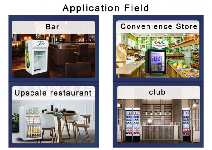 105L Drink Fridge Display Upright Showcase Cooler OEM ODM with Slim Door