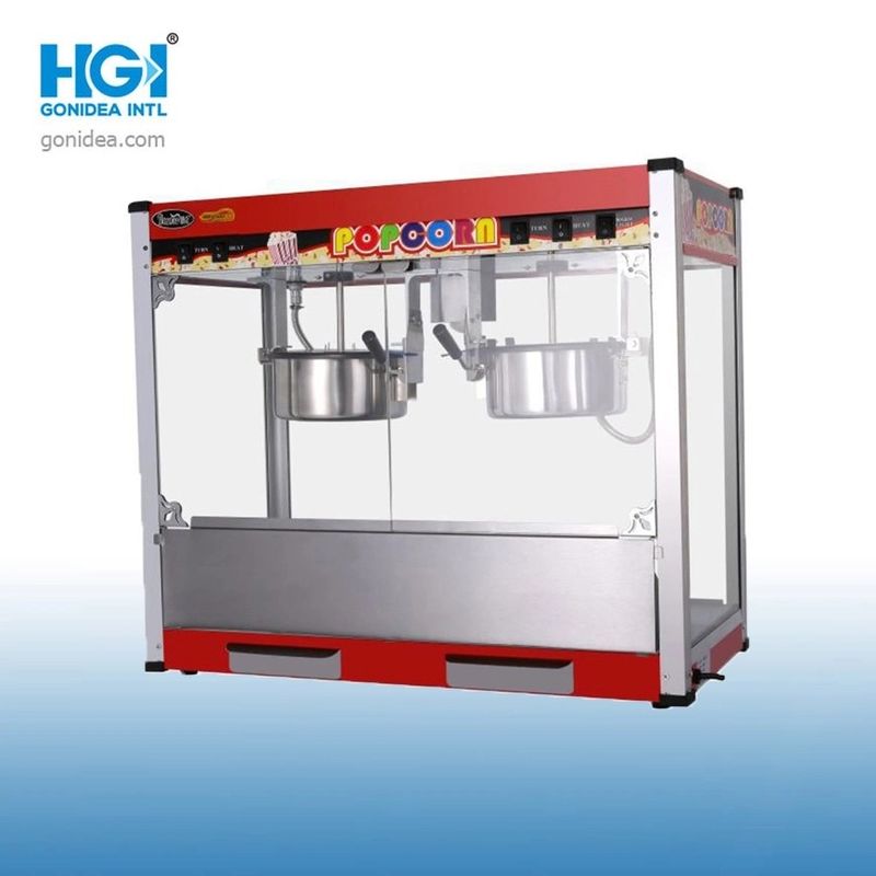 Stainless Steel Electrical Commercial Popcorn Maker Machine Twin Pot ...