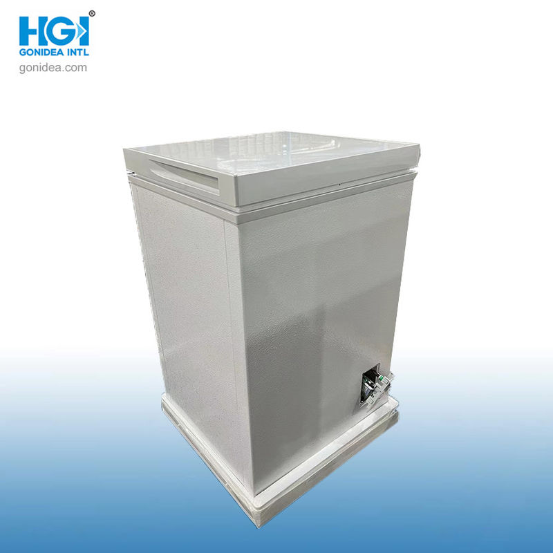 220V / 50Hz Mini Deep Chest Freezer With Door Lock And Silver Exterior ...