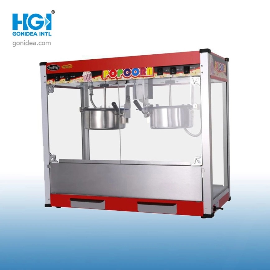 Stainless Steel Electrical Commercial Popcorn Maker Machine Twin Pot ...