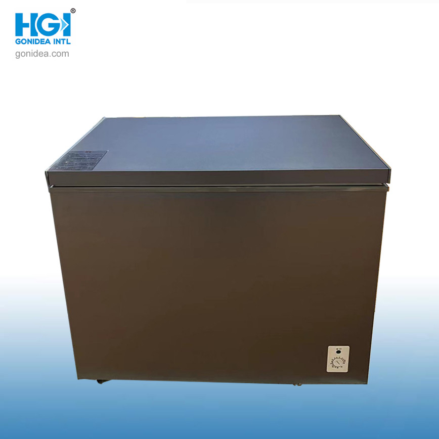 White Coated Aluminum Steel Grey Deep Chest Freezer With Basket Key Lock