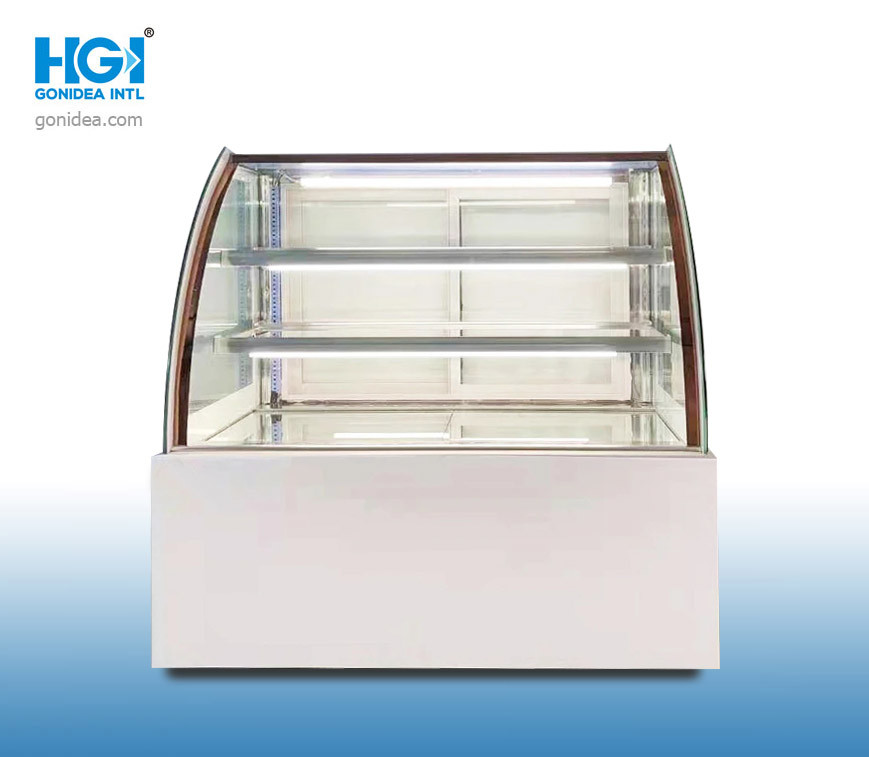 Danfoss Compressor Cake Pastry Refrigerator Showcase 1200mm With 3*18W LED